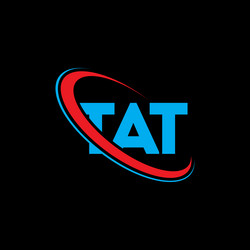 Tat triangle letter logo design Royalty Free Vector Image