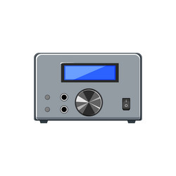 Stereo digital amplifier cartoon Royalty Free Vector Image
