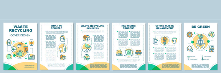 Climate change brochure template layout Royalty Free Vector