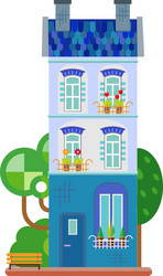 Cute colorful house Royalty Free Vector Image - VectorStock