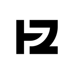 Initial letter hz logo icon minimal monogram Vector Image