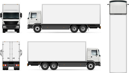 Detailed Semi-Truck Royalty Free Vector Image - VectorStock