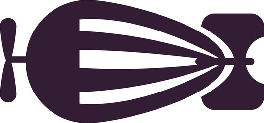 Zeppelin flying travel isolated icon Royalty Free Vector