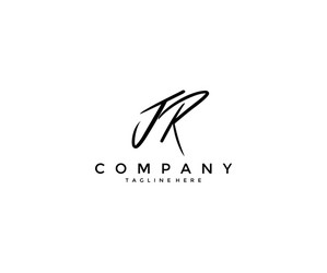 Calligraphy signature letter r logotype Royalty Free Vector