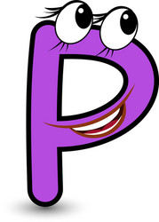 Funny hand drawn cartoon styled font colorful Vector Image