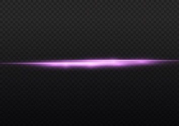 Purple glow line violet horizontal light rays Vector Image