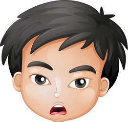 Thoughtful man character scratching chin thinking Vector Image