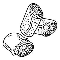 Cinco de mayo taco nachos margarita coloring page Vector Image