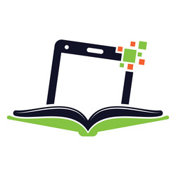 Mobile book logo template book logo Royalty Free Vector