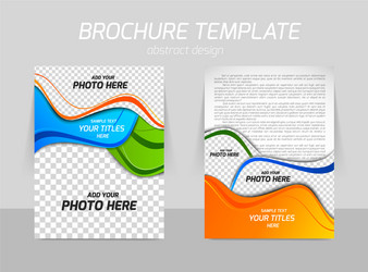 Flyer back and front template design Royalty Free Vector