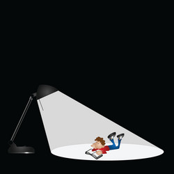 Boy Reading in Light Vector Images (over 380)