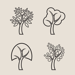 Set of tree icons Royalty Free Vector Image - VectorStock