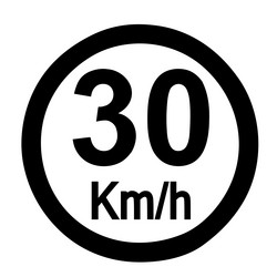 Traffic sign speed limit 190 image Royalty Free Vector Image