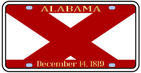 Alabama state license plate Royalty Free Vector Image