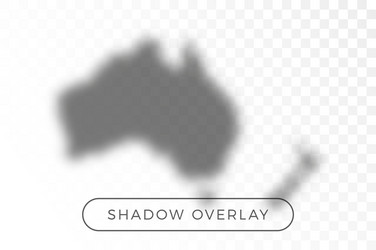 Australia world map shadow realistic grey Vector Image