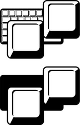 Computer Keyboard Keys Vector Images (over 14,000)