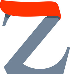 Z letter condensed serif font set Royalty Free Vector Image