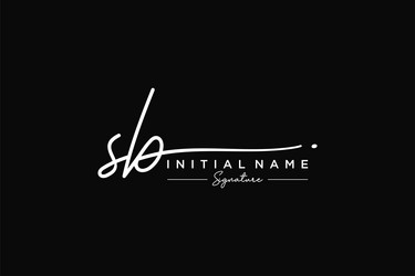 Initial sb signature logo template hand drawn Vector Image