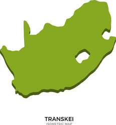 Detailed map of transkei and capital city mthatha Vector Image
