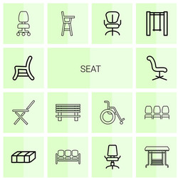 Seat icons Royalty Free Vector Image - VectorStock
