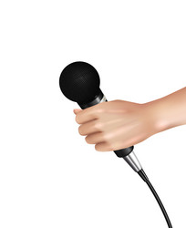 Realistic microphone Royalty Free Vector Image