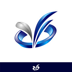 V dots logo design template hexagon icon Vector Image