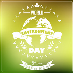 World environment day logo icon design Royalty Free Vector