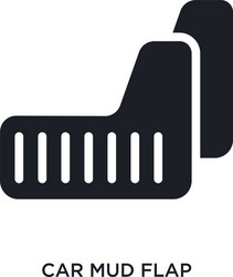 Outline car mud flap icon isolated black simple Vector Image