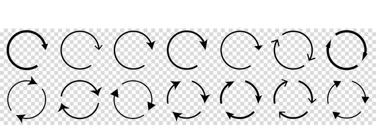 Different circular arrows set Royalty Free Vector Image
