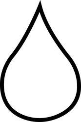 Water drop shape line drops icon Royalty Free Vector Image