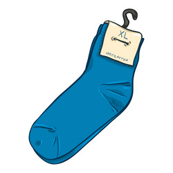 Cartoon - new socks with paper label Royalty Free Vector