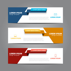 Side arrow banner template design with horizontal Vector Image