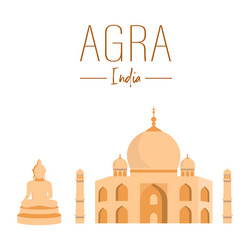 India chennai valluvar kottam travel landmark Vector Image