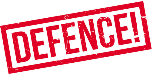 Defence rubber stamp Royalty Free Vector Image