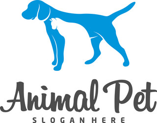 Pet star logo dog cat design template animals Vector Image