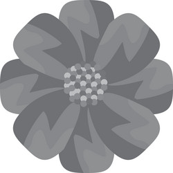 Black and grey flower graphic Royalty Free Vector Image