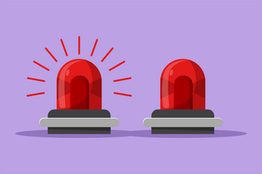 Cartoon flat style drawing red fire alarm system Vector Image