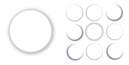 Realistic round shadow with soft edges gray round Vector Image