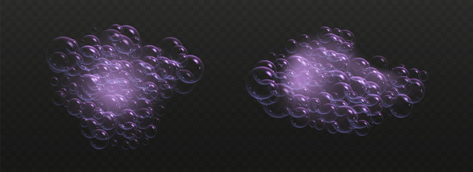 Realistic soap bubbles with rainbow reflections Vector Image