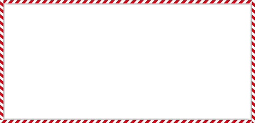 Rectangle candy cane frame with red and white Vector Image