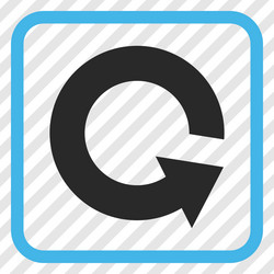 Rotate ccw icon in a frame Royalty Free Vector Image