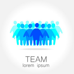 Team work symbol creative concept Royalty Free Vector Image