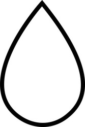 Water drop shape line water drops icon water or Vector Image