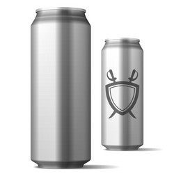 Realistic metal can Royalty Free Vector Image - VectorStock