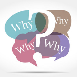 When question word speech bubble text Royalty Free Vector