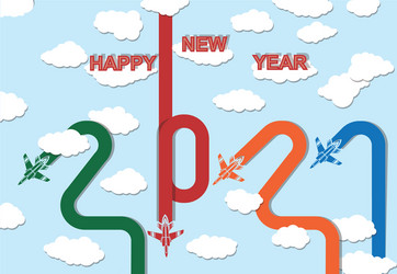 Plane Happy New Year Vector Images (over 380)