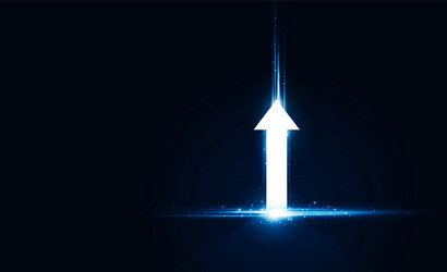 Abstract speed lightning arrow up technology Vector Image