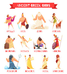 Ancient greek gods set Royalty Free Vector Image