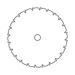 Metal disc for processing and cutting of solid Vector Image