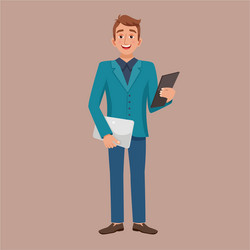 Smart guy character Royalty Free Vector Image - VectorStock